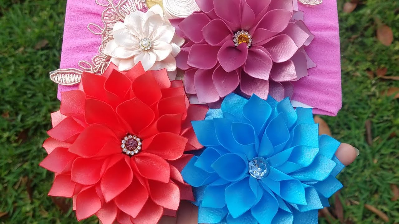 Dalia de listón satinado - YouTube