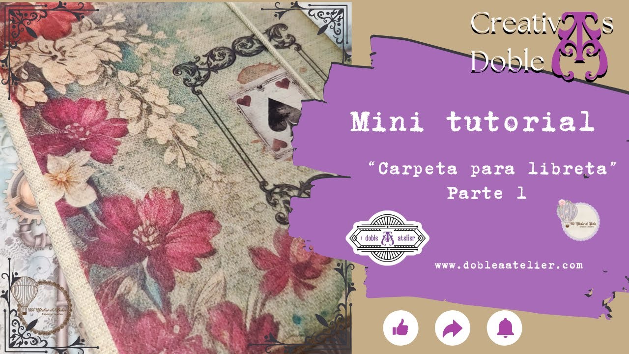 TUTORIAL Cartonaje - Parte 1 "Carpeta/Funda para libreta" #creativas # ...
