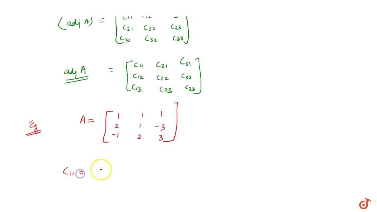 Adjoint of a square matrix - YouTube