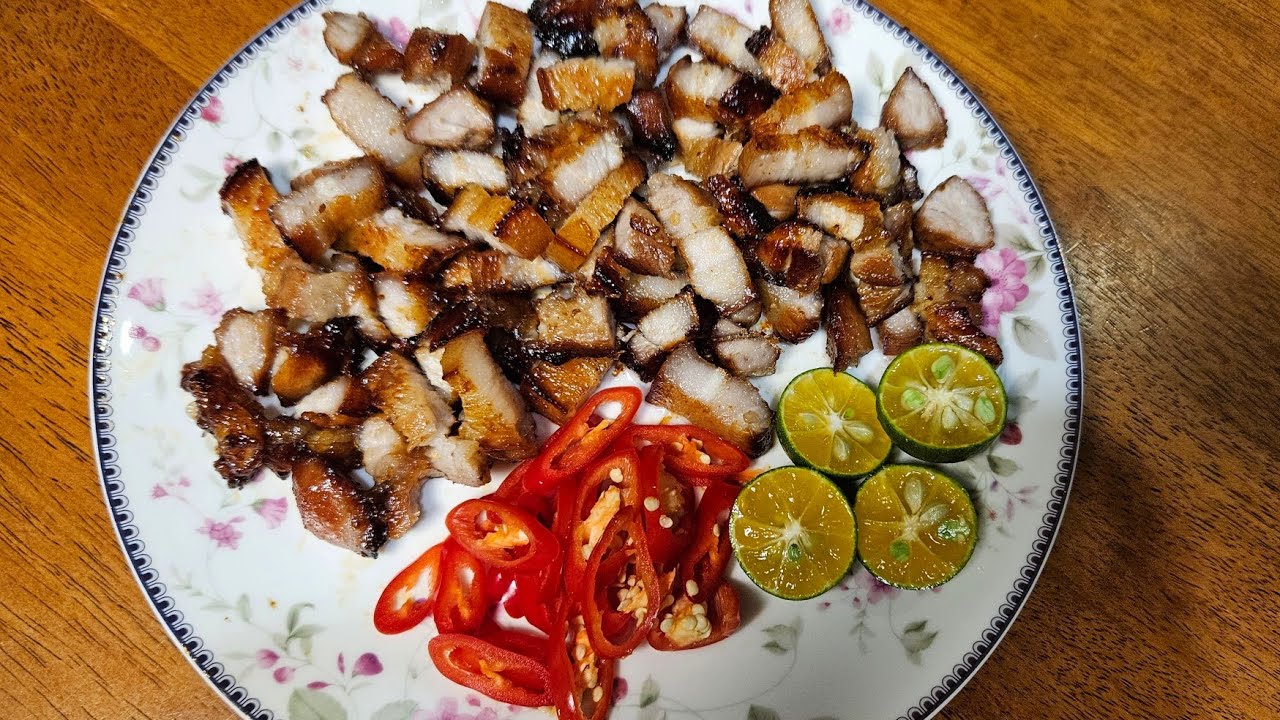 Easy air fryer recipe: 3 layer pork belly with bbq sauce - YouTube