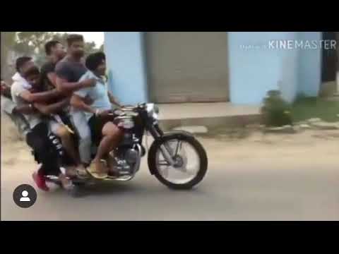 6 FRIENDS ON BULLET BIKE || RIDING OLD MODEL BULLET 350 || FUNNY - YouTube