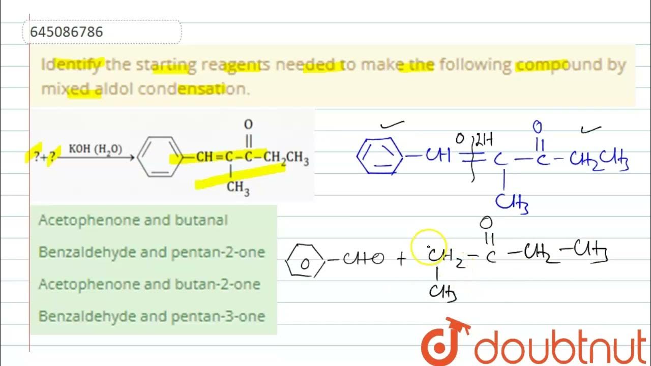 Identify the starting reagents needed to make the following compound by ...