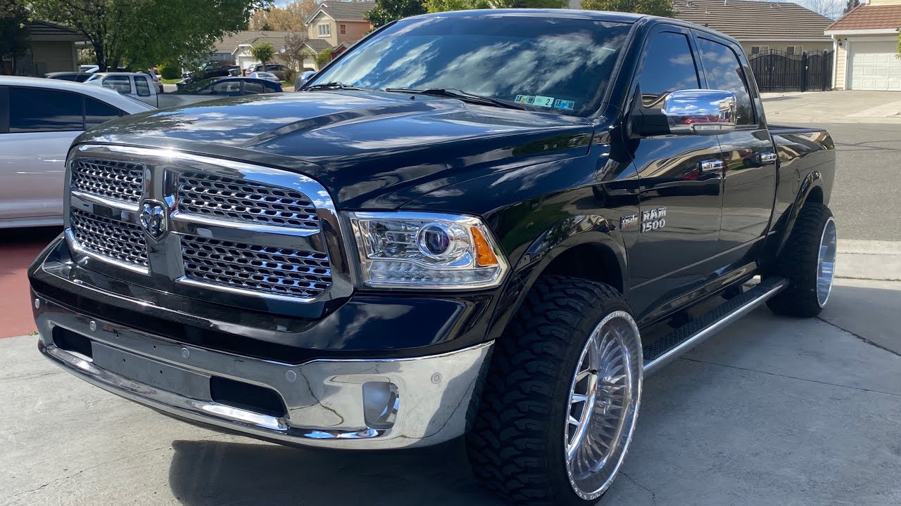 Dodge Ram 26” Wheels Bigger Tire 6” Lifted - YouTube