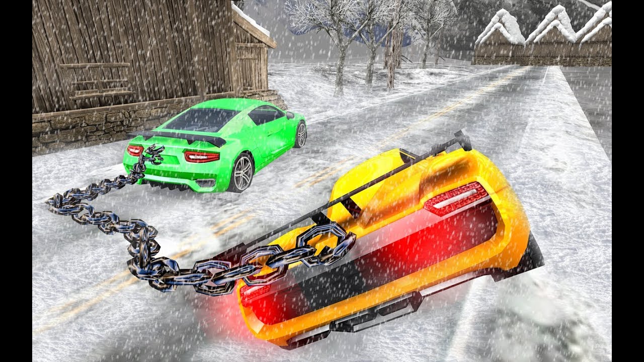 Chained Cars Stunts Racing Impossible Track - YouTube