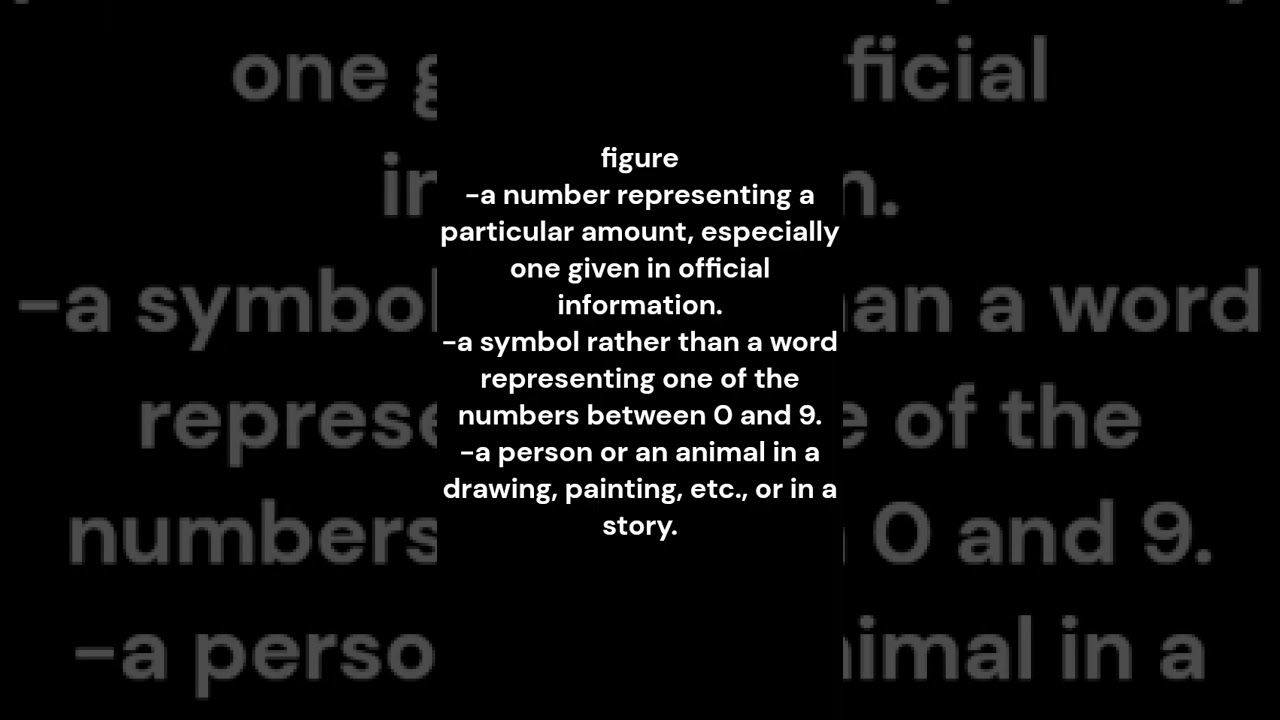 figure pronunciation and meaning - YouTube