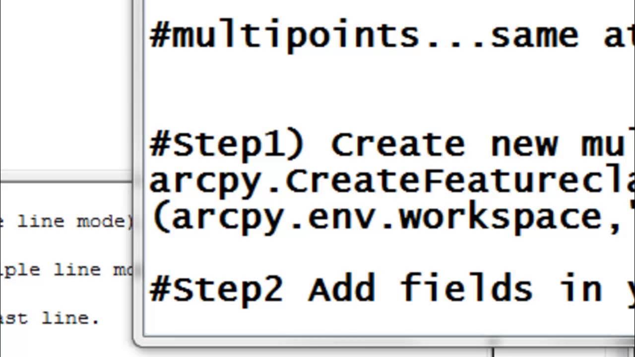 2) Creating Point Feature Classes Using Arcpy Scripting - YouTube