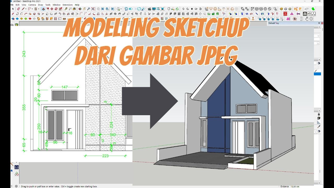 Cara Bikin 3D Modelling dari Gambar JPEG menjadi 3D Sketchup - YouTube