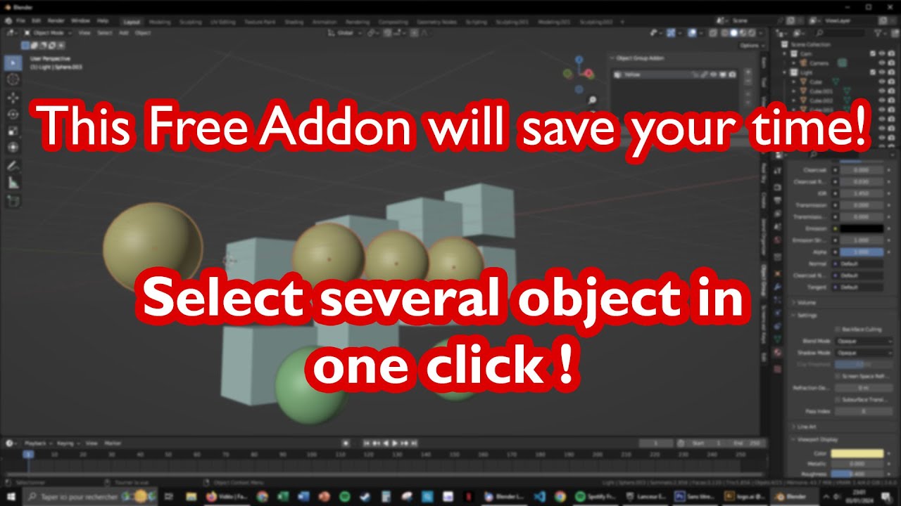 Blender easy group selection : this addon will save your time : - YouTube