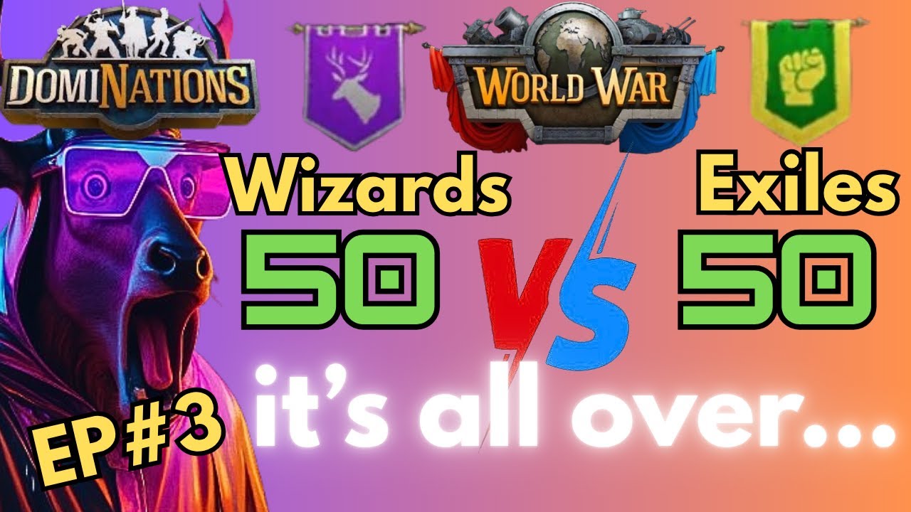Results and Replays! - 50vs50 World WAR! - EP.#3 - DomiNations - YouTube