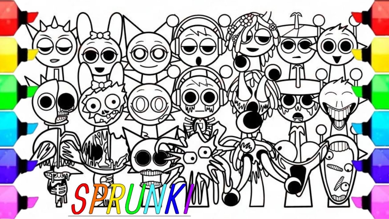 Incredibox Sprunki New Coloring Pages | How to Color Phase 2 VS Phase 3 ...