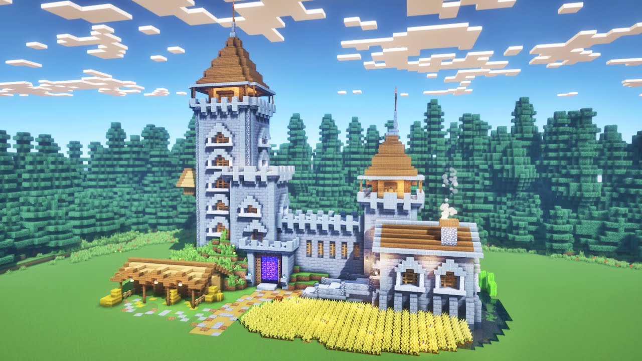 BASE DE SURVIE MINI CHÂTEAU - TUTO MINECRAFT - YouTube