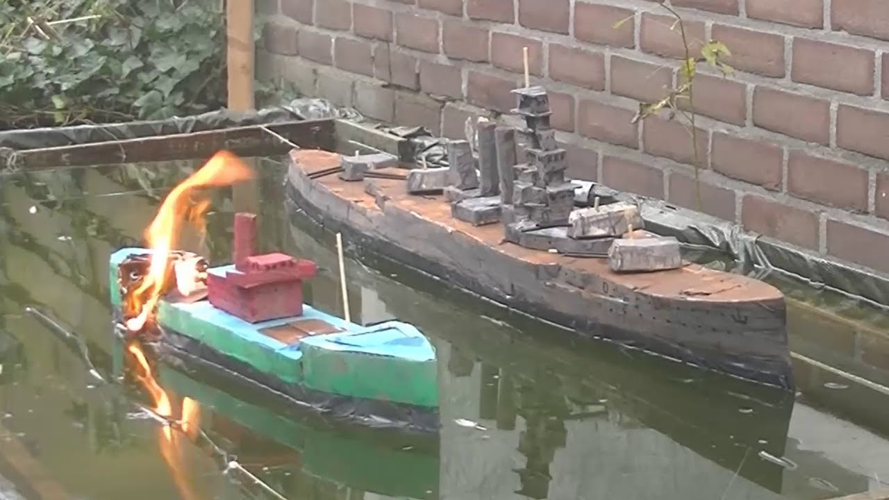 Cardboard Ship Battle: Battlecruiser Kongo Versus Merchant Ship Harper ...