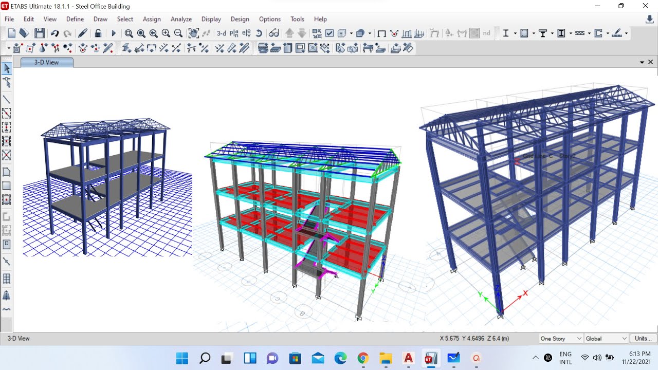 Lecture 4-Modeling of Steel Structure (Truss and Staircase) in ETABS ...