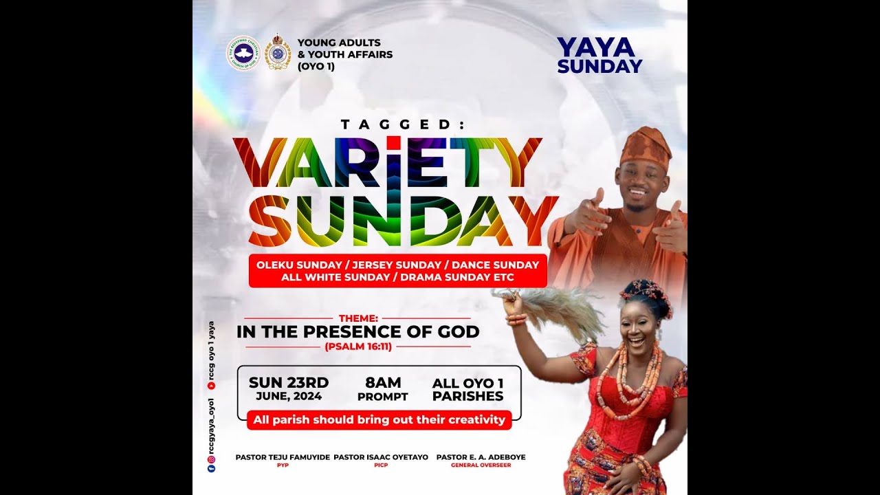 VARIETY SUNDAY | YAYA SUNDAY SERVICE | IN THE PRESENCE OF GOD | 23RD ...