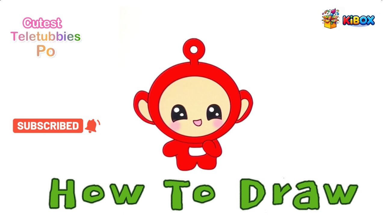 How to Draw Teletubbies Po Super Cute Version - YouTube