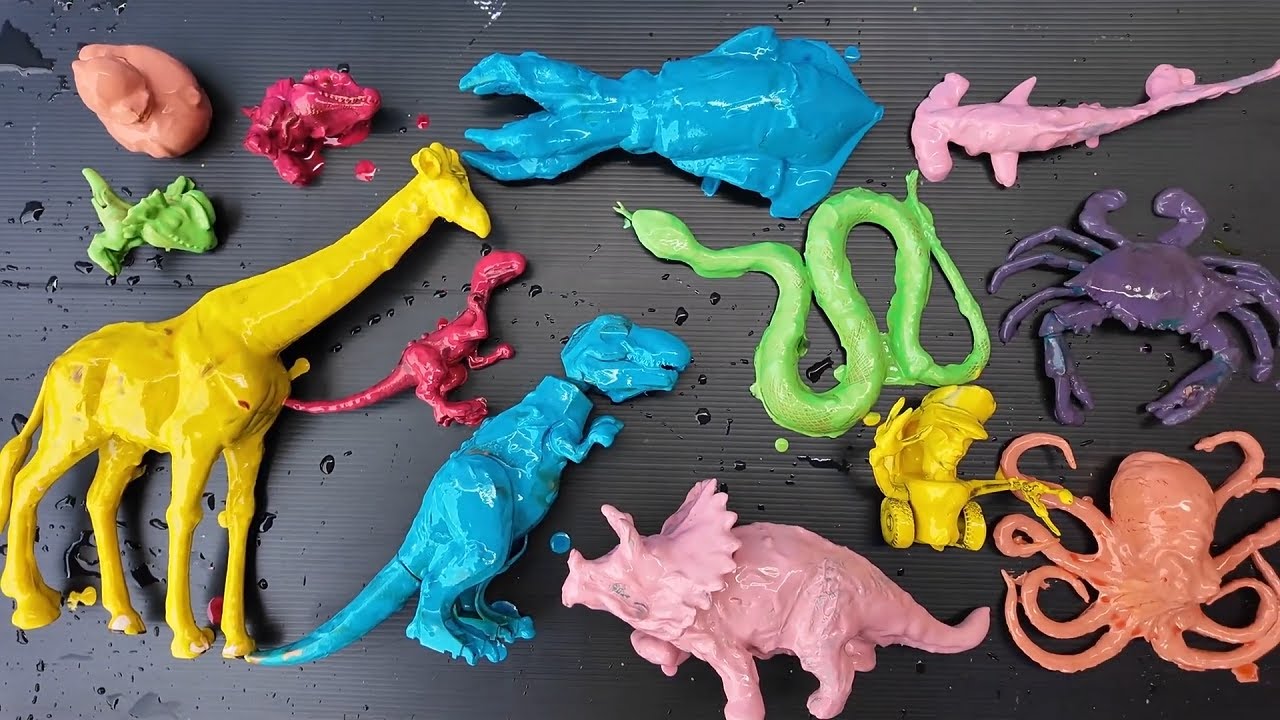 Cleaning Shark, Octopus, Dinosaur, Giraffe, Snake, Skibidi Toilet - YouTube