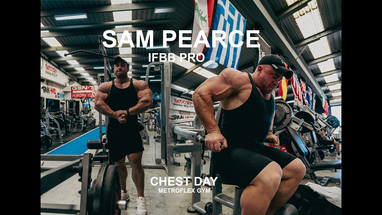 Sam Pearce IFBB PRO - Push Day at Metroflex Sydney - YouTube