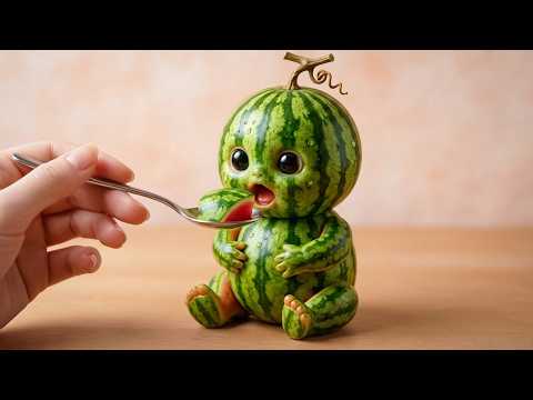Cute or Creepy Babies? 🍉😋🍽️| The Ultimate Satisfying Oddly Asmr Experience
