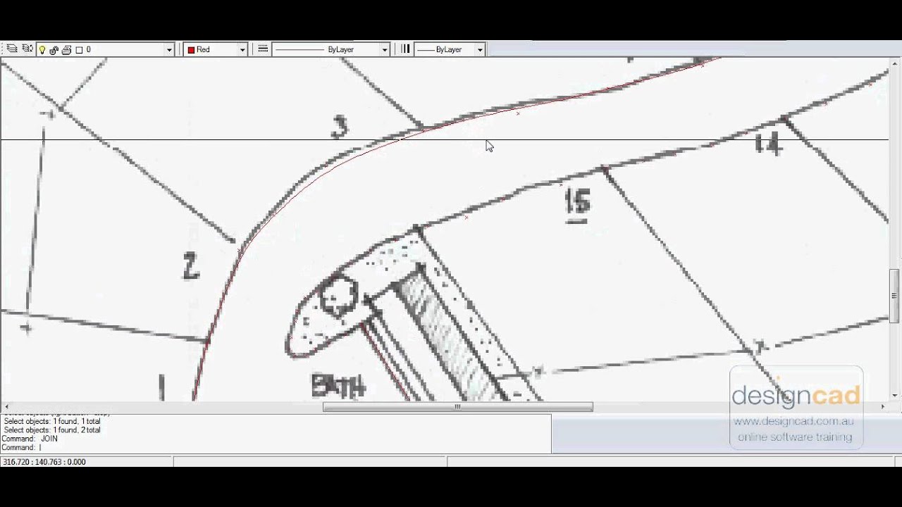 Curve fit a polyline in a GardenCAD drawing - YouTube