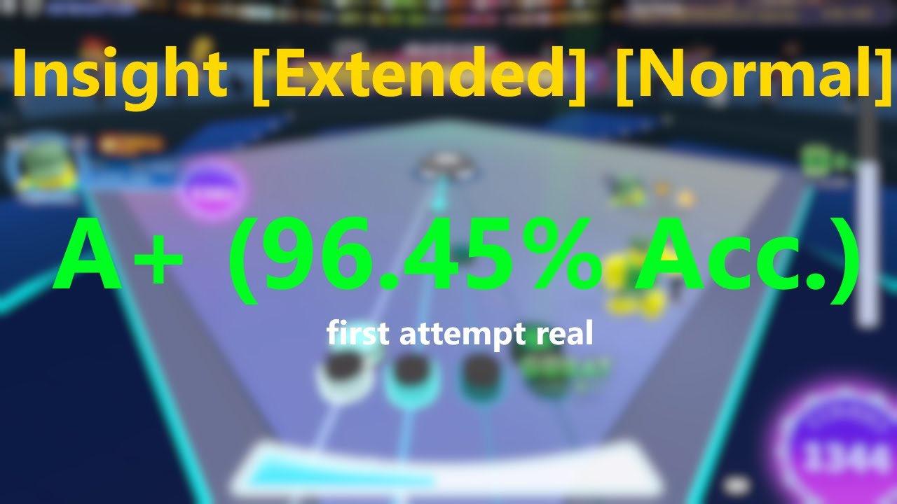 Insight [Extended, Normal] A+ (96.45% Accuracy) | RoBeats - YouTube
