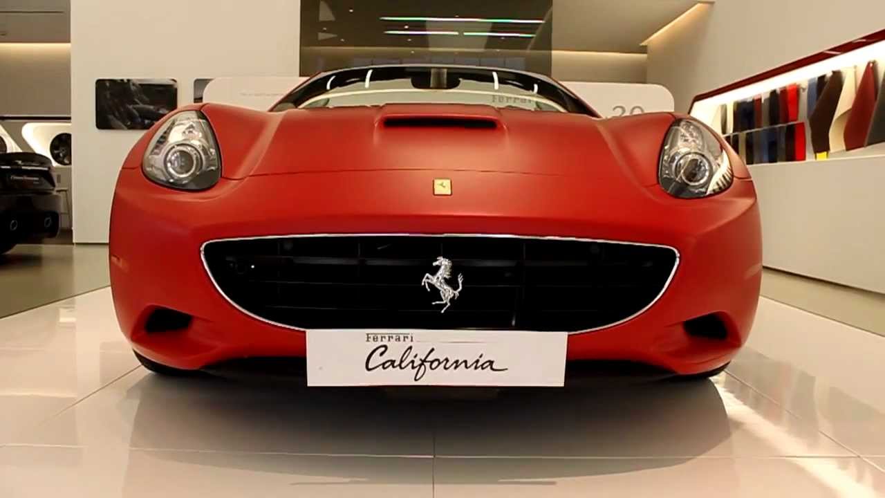 Matte Red Ferrari California 30 - YouTube