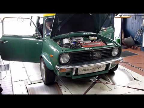 GRacing Mini Clubman mit Honda VTEC Type R Motor auf dem Dyno/Prüfstand ...