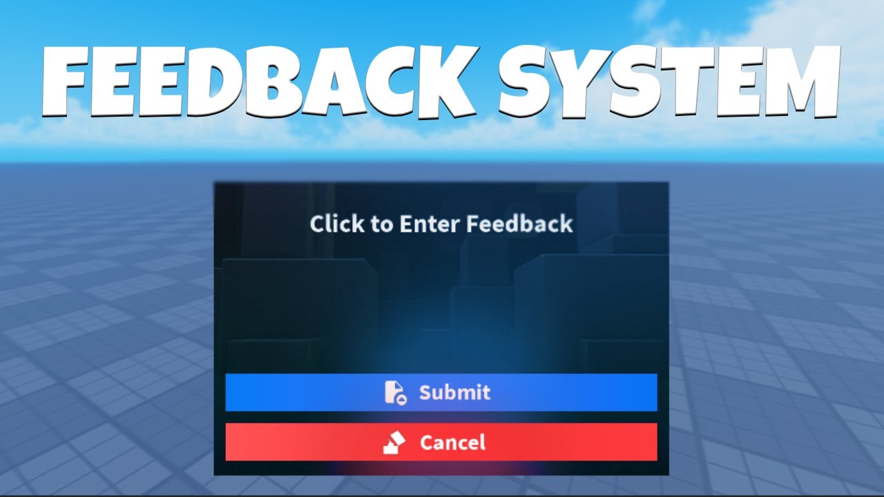 How to Make FEEDBACK SYSTEM In ROBLOX! - YouTube