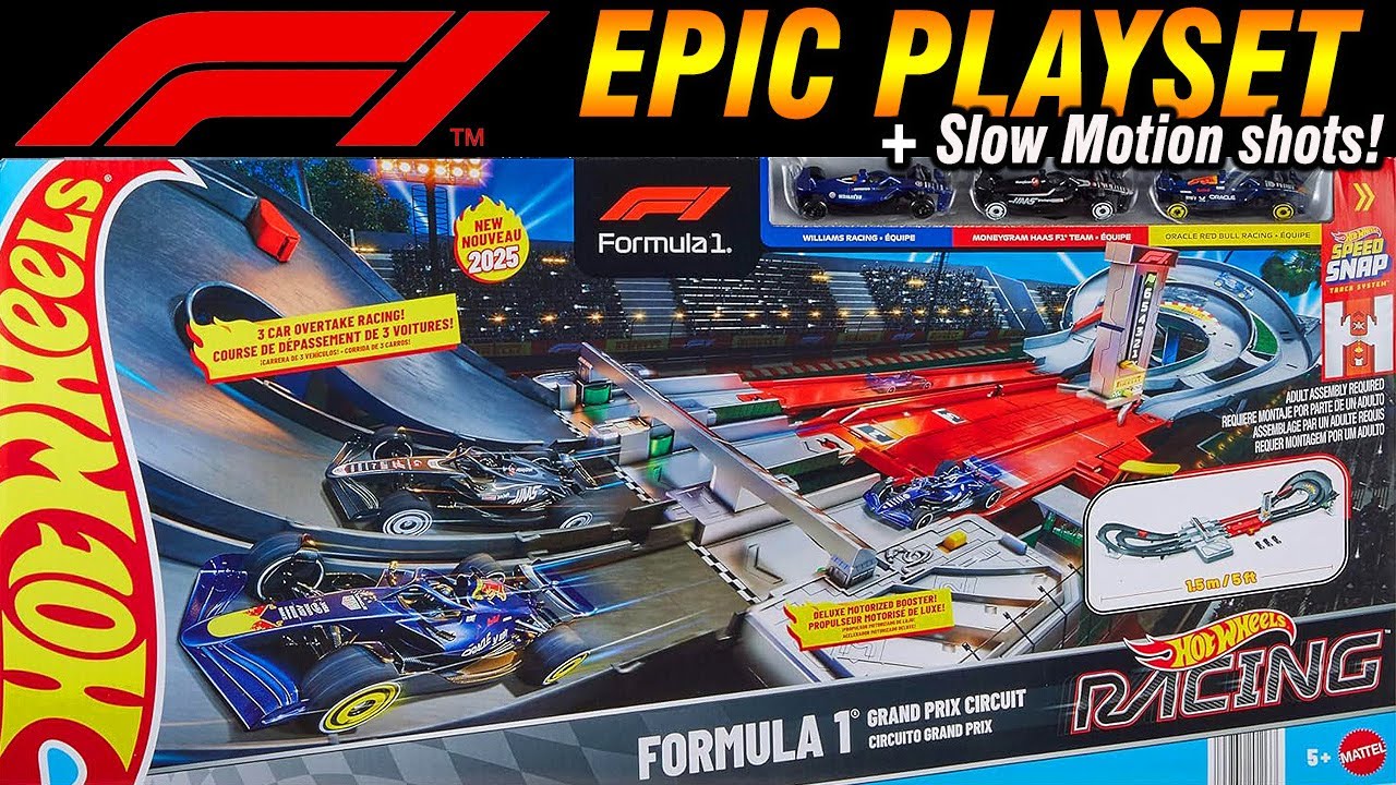 EPIC!~ Hot Wheels Formula 1 Grand Prix Circuit Playset Review ...