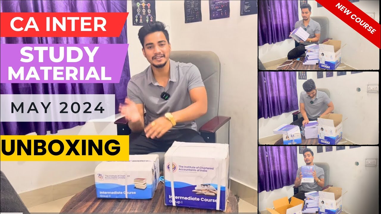 CA Intermediate New Course🔥Study Material Unboxing ICAI | For May 2024 ...