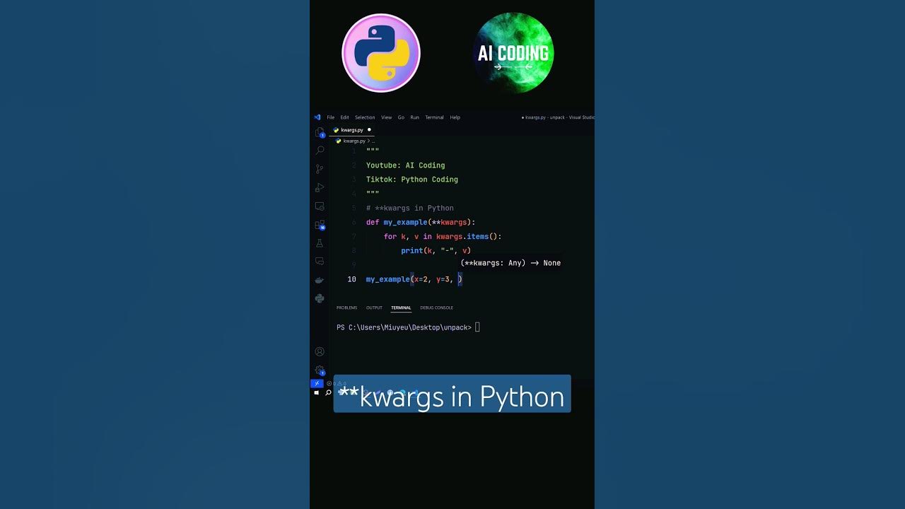 Kwargs Trong Python 🤩 Python Pythoncoding Pythonprogramming Ai Computervision 9875