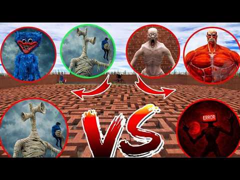 WHO WILL WIN? POOPY PLAY TIME %  vs HUGGY WUGGY vs HULK vs  VS HUNGRY SNAKE– GMod Monster Battle #58