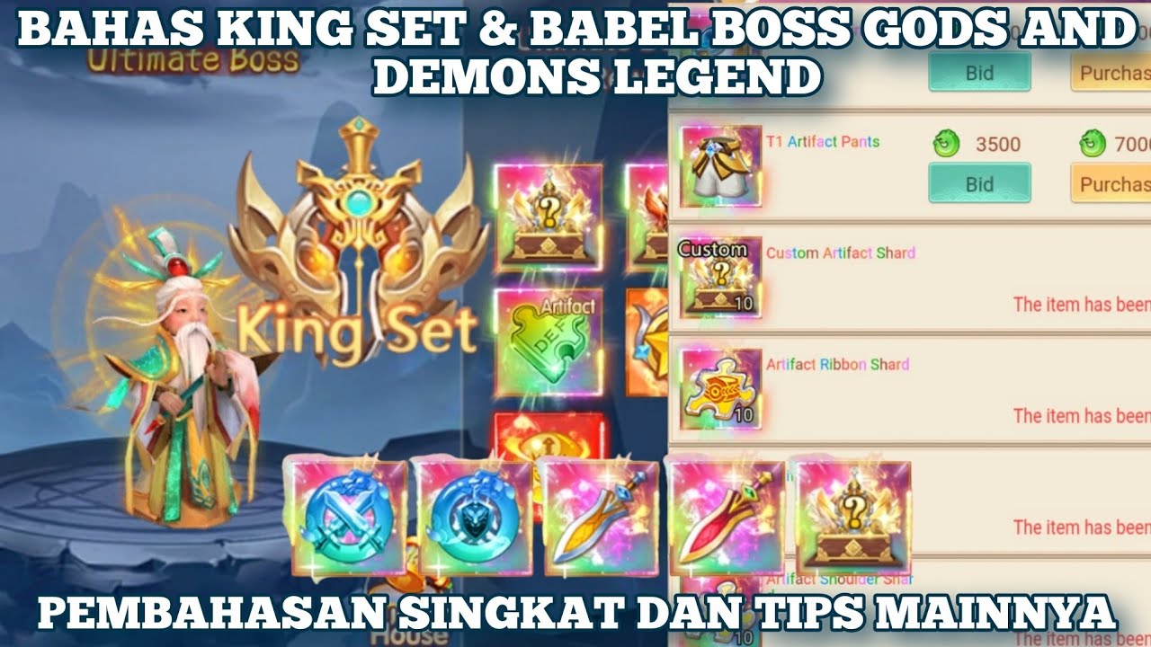 Bahas King Set & Babel Boss Gods And Demons Legend 2023 ! Tips Terbaru ...