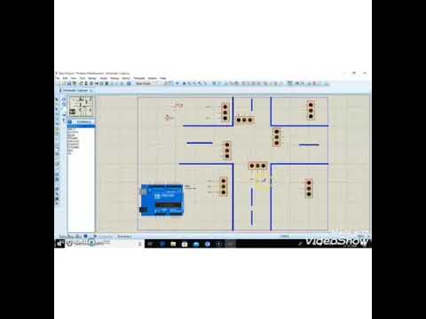 4 - way Arduino traffic system stimulation using pedestrian button ...