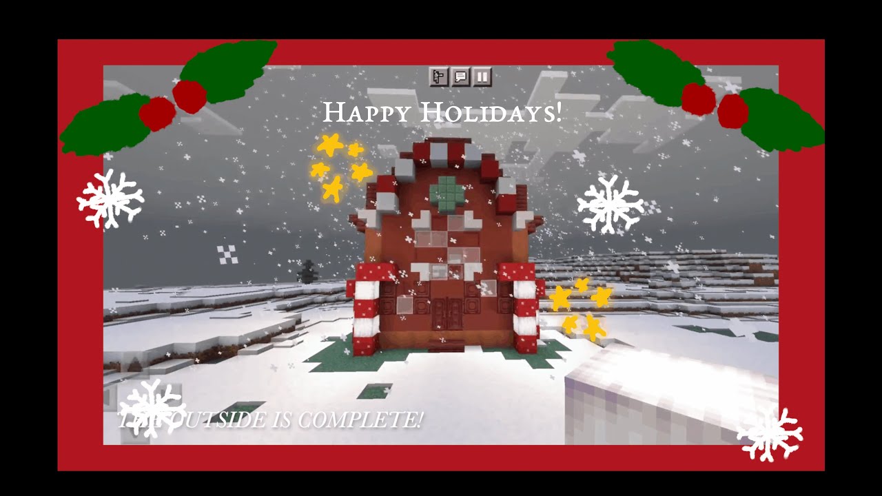 Minecraft Gingerbread House (Relaxing Holiday Building!) - YouTube