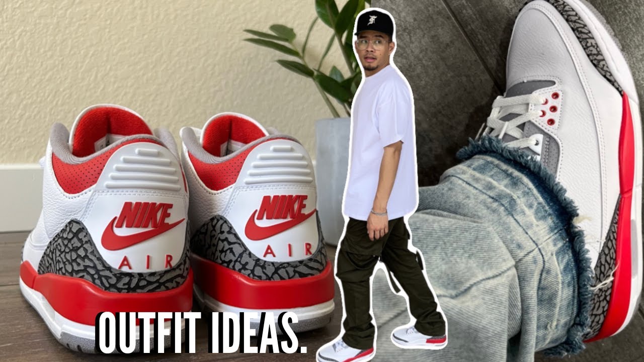 WEARING FIRE RED 3'S FOR A WEEK || OUTFIT INSPO || VLOG - YouTube