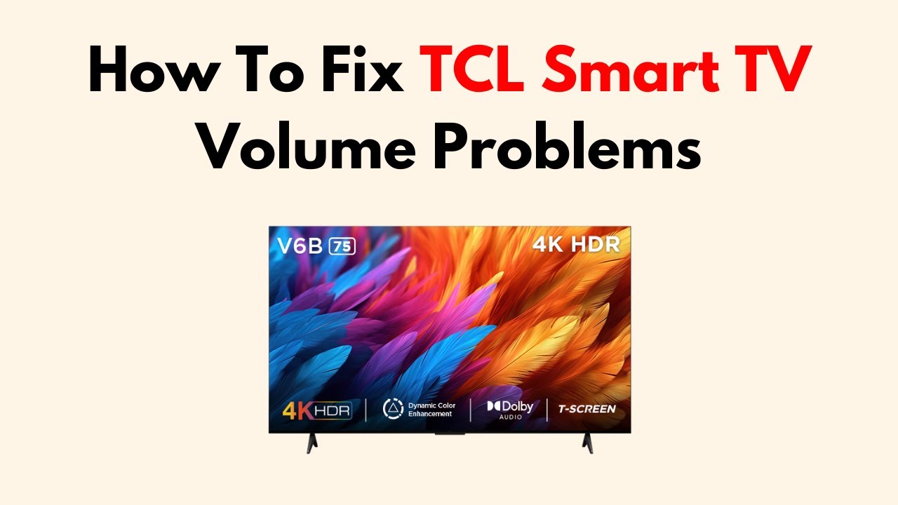 How To Fix TCL Smart TV Volume Problems - YouTube