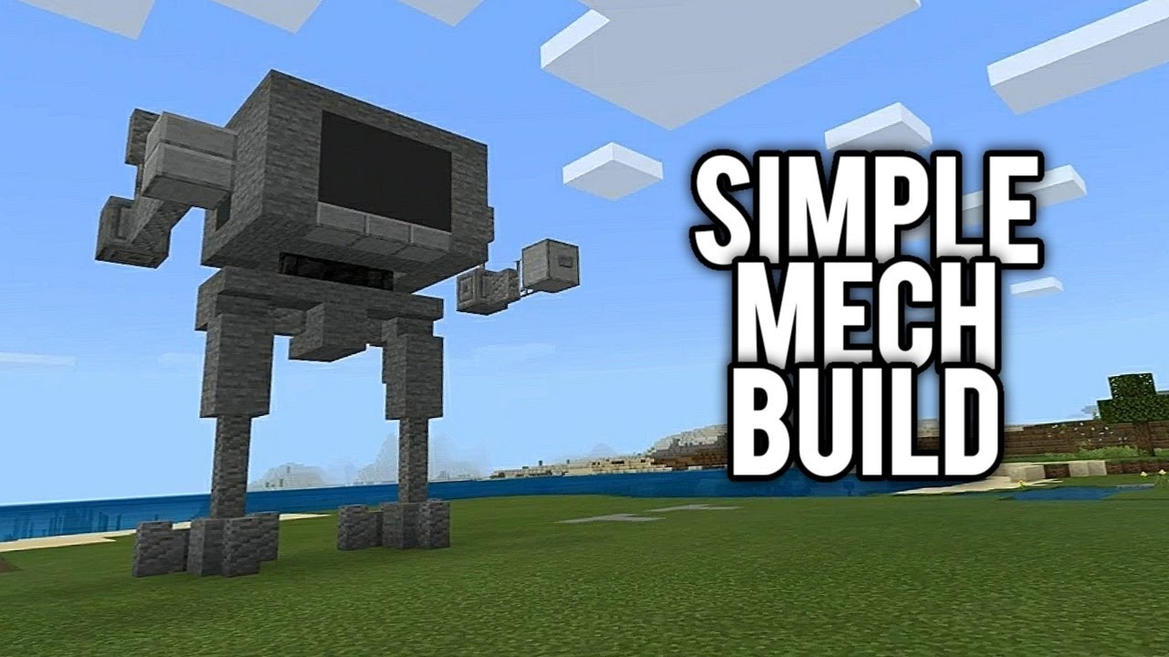 MINECRAFT (PS4) : Easy To Build CRT Recruit Mech From Hawken - YouTube