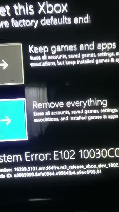 E102 xbox one s code ? - YouTube