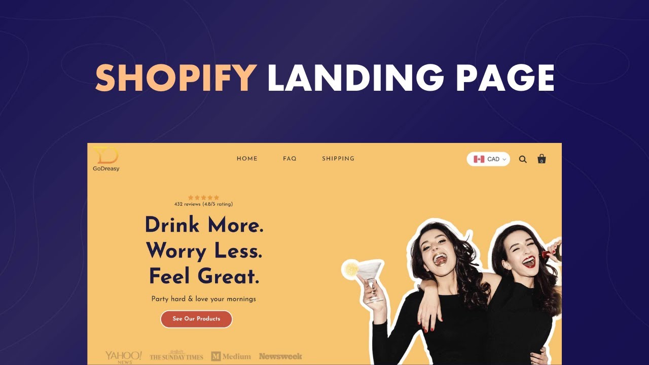 Custom Shopify Landing Page - YouTube