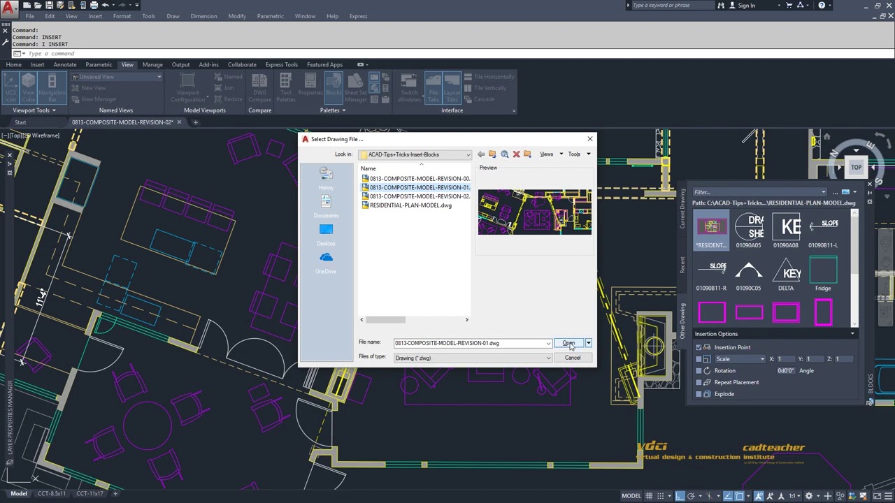 29. AutoCAD 2020 -Blocks Palette - YouTube