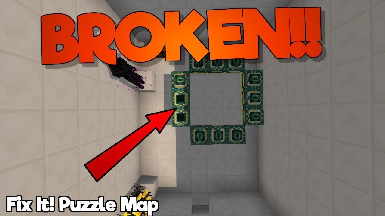 This map is BROKEN!! | "Fix it" Minecraft Puzzle Map - YouTube