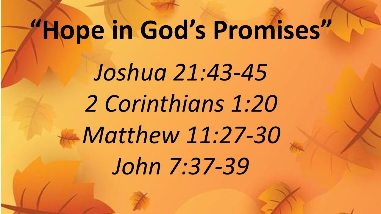 Hope In God's Promises | Adam Johns | GCC Live Stream - YouTube