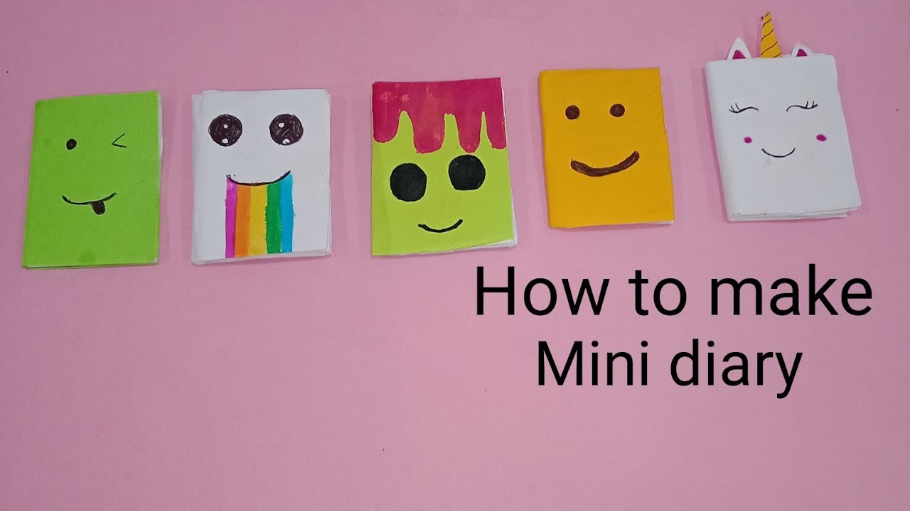 DIY Mini diary at home - YouTube
