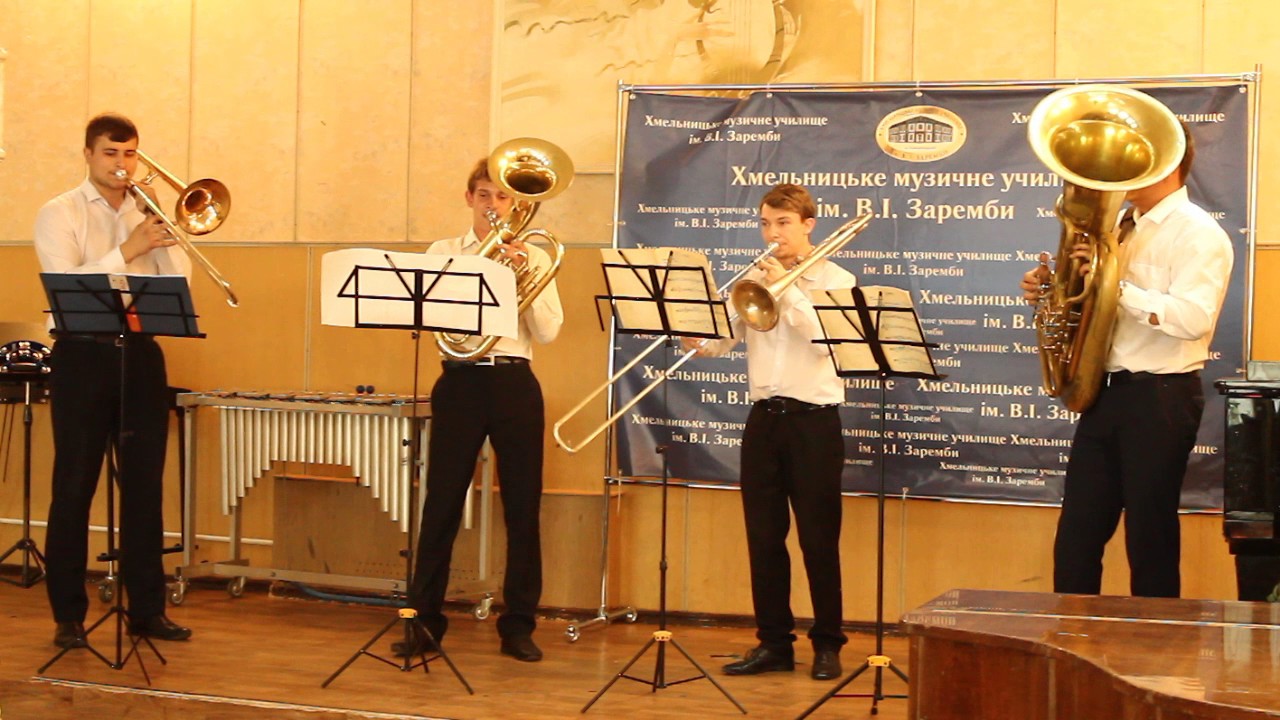 Каміль Сен-Санс Серенада Sen-Sans Serenada #trombone #quartet - YouTube