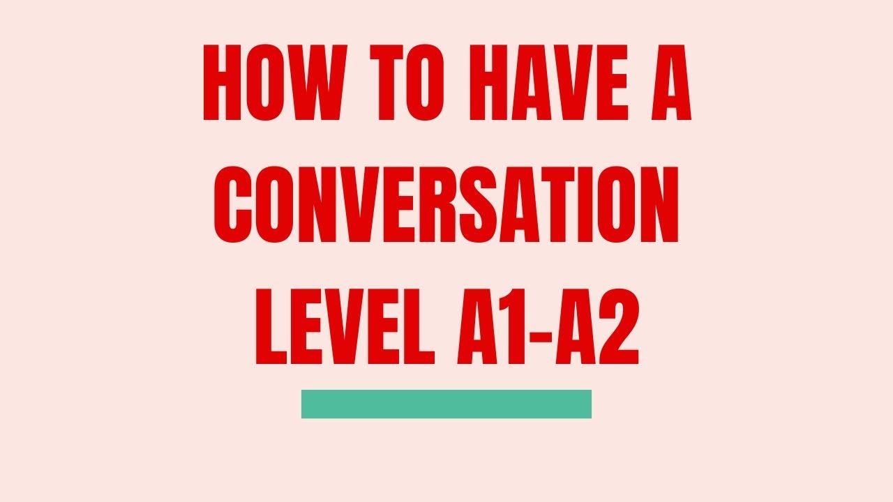 Intensive English Level A1- A2 Course for beginners | How to have a ...