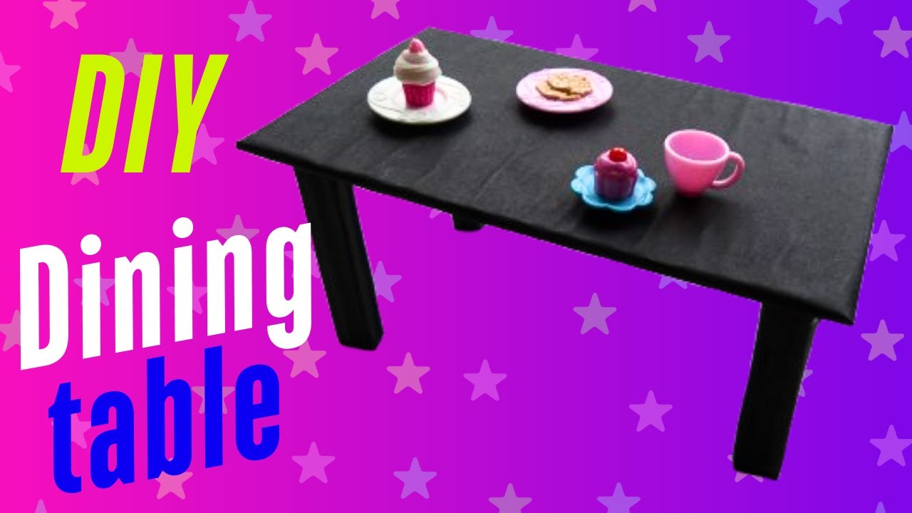Dining table for Barbie. Accessories for Barbie DIY - YouTube