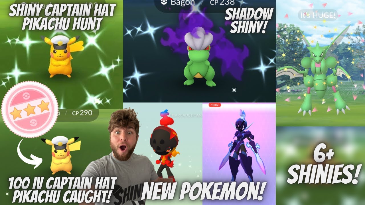 Shiny Captain Hat Pikachu Hunt! 100 IV Hat Pikachu CAUGHT, Shiny Shadow ...
