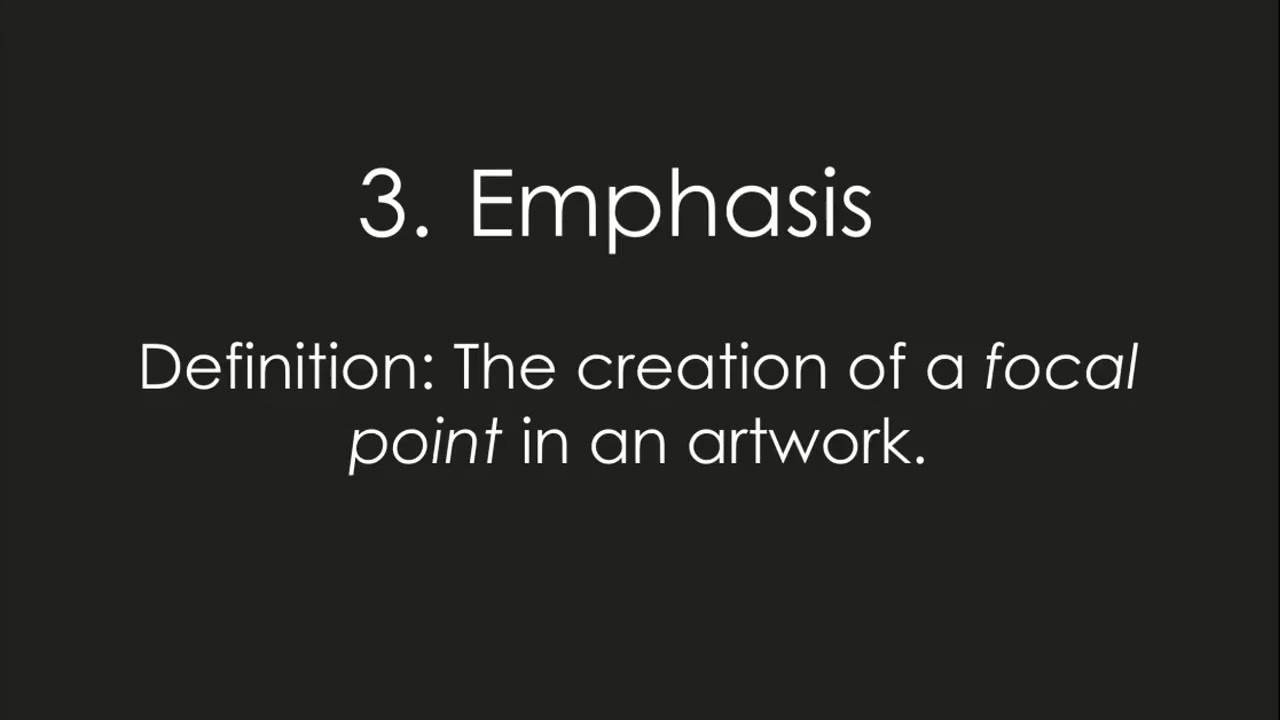 The Principles of Art - Emphasis - YouTube