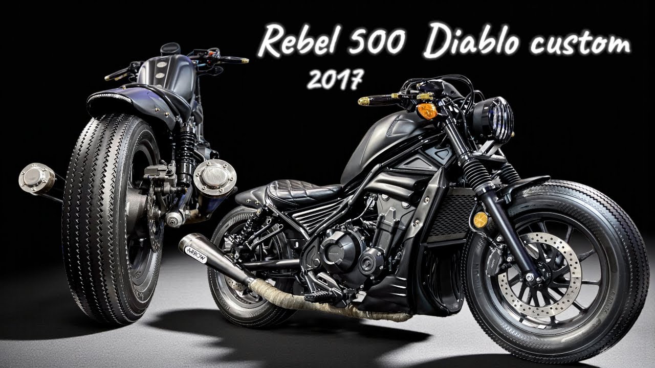 Rebel 500 2017 Diablo custom ของแต่งคุ้มๆ - YouTube