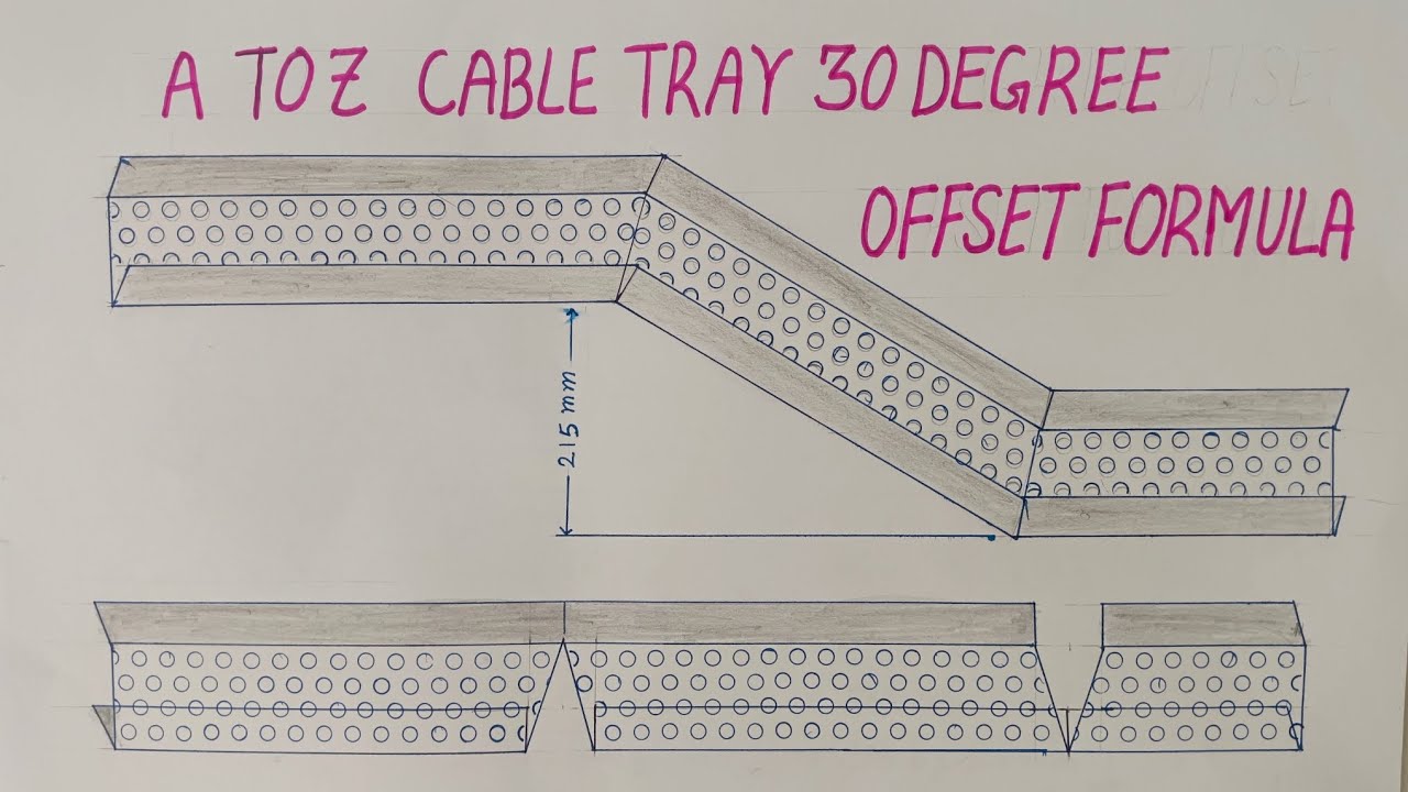 Cable Tray 30 Degree Offset Formula ! 400mm to 1000 mm Cable Tray 30 ...